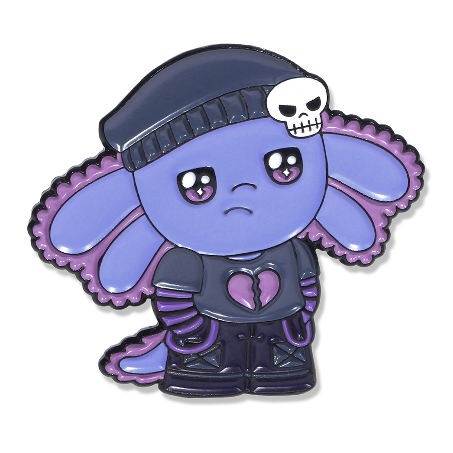 Emo Axolotl Enamel Pin – PeachyBbies